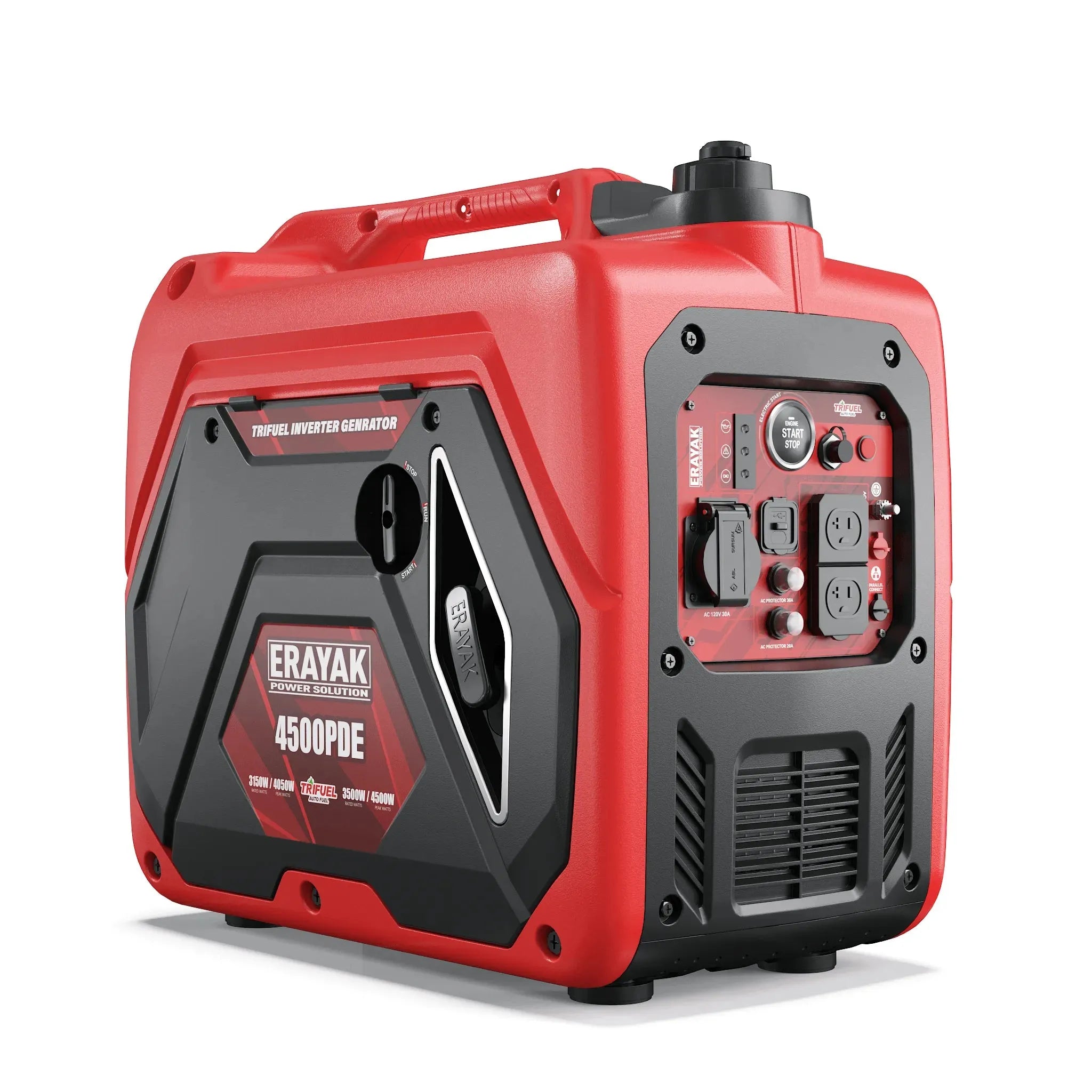 Erayak 4500W Tri-Fuel Inverter Generator - Quiet, Reliable Power for R ...